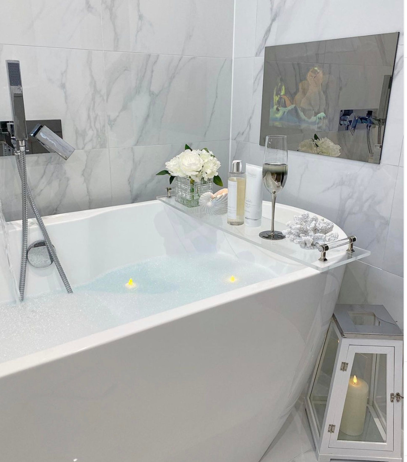 Luxury Plexiglas Transparent Bath Rack Lucite Bath Tray Bath | Etsy UK