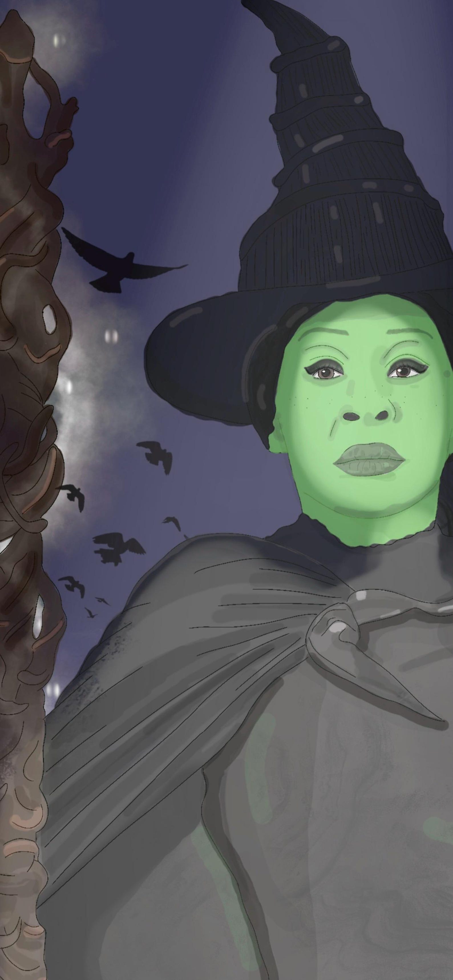 WICKED Elphaba Digital PDF Png Print Coloring Page, Coloring Page ...