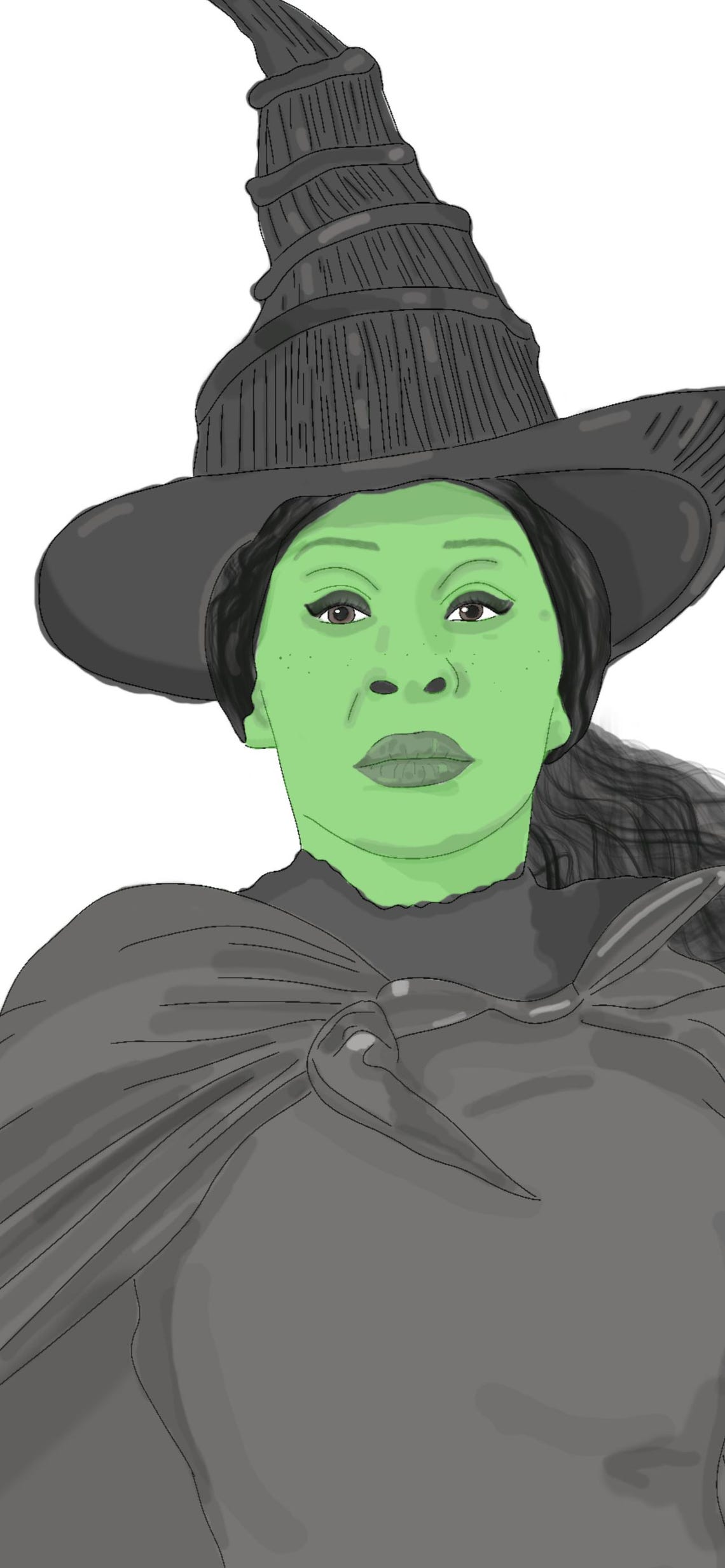 WICKED Elphaba Digital PDF Png Print Coloring Page, Coloring Page ...