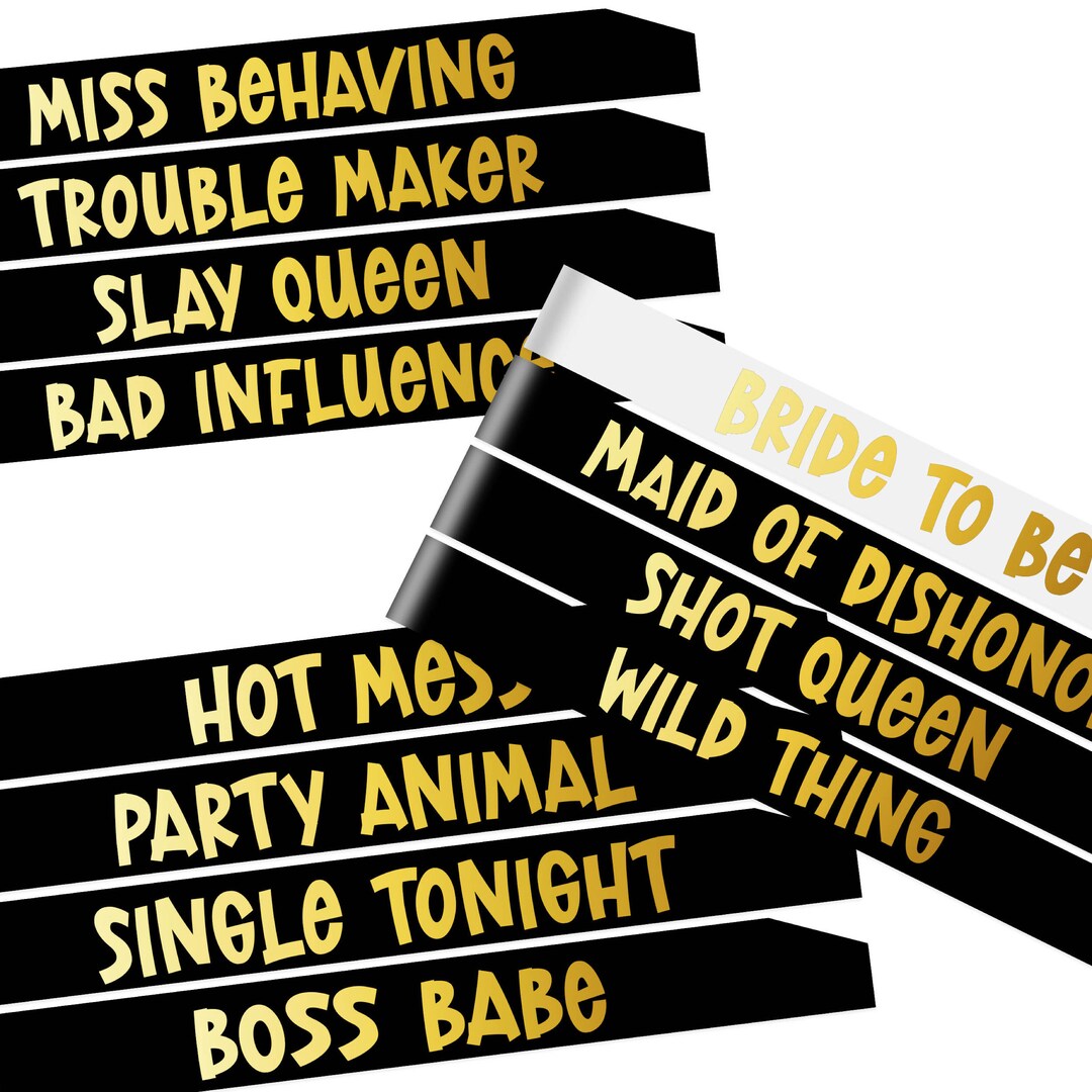 12 Pack Funny Sash,bachelorette Sash Set for Bridesmaids Maid of Honor ...