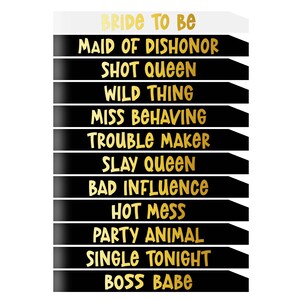 12 Pack Funny Sash,bachelorette Sash Set for Bridesmaids Maid of Honor ...