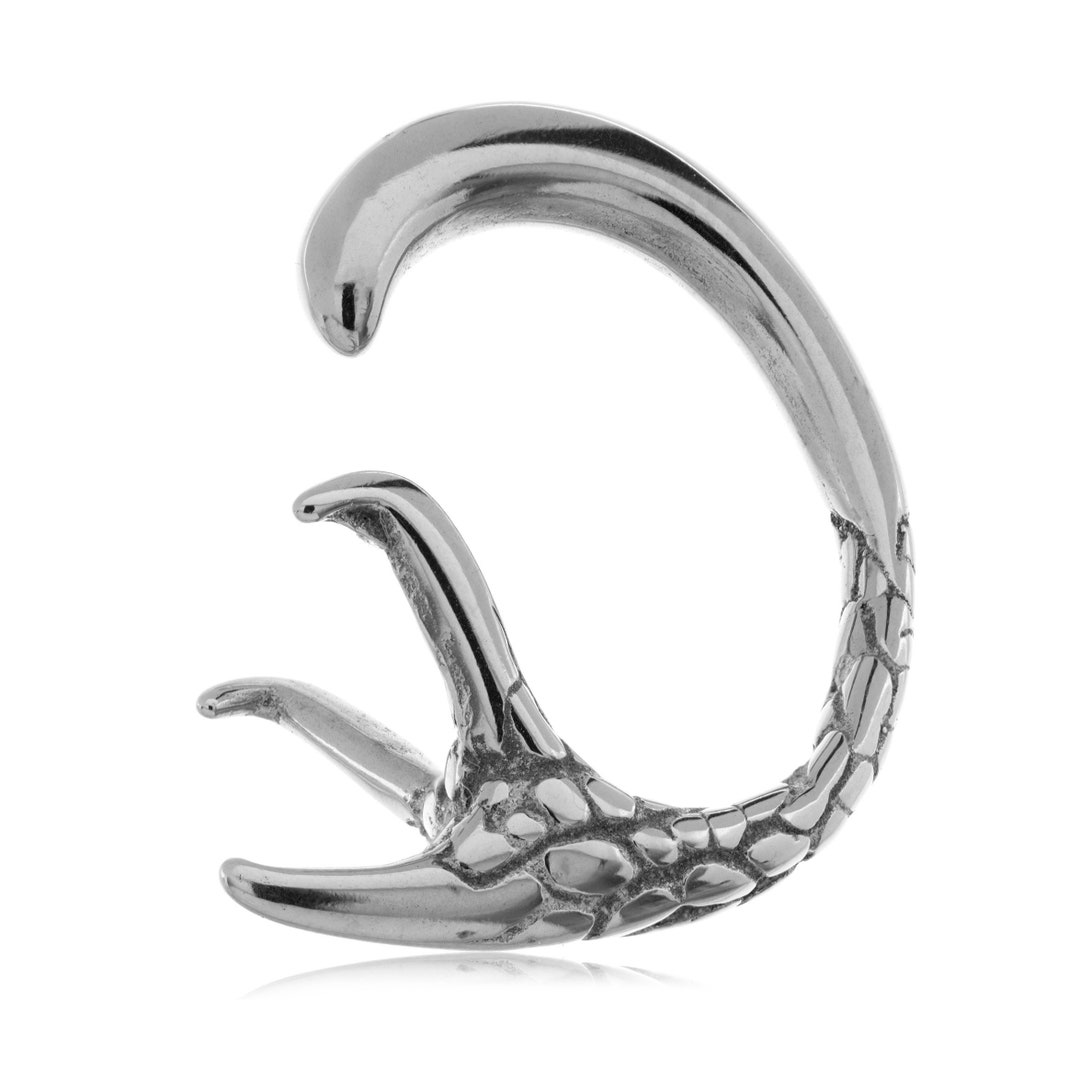 Eagle Dragon Claw Talon Cast Surgical Steel Ear Hanger Spiral Plug ...
