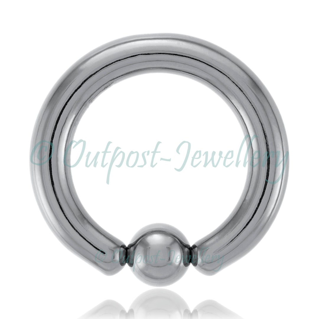 1.6mm 14g BCR CBR Ball Closure Ring Plain Surgical Steel Captive Ball ...