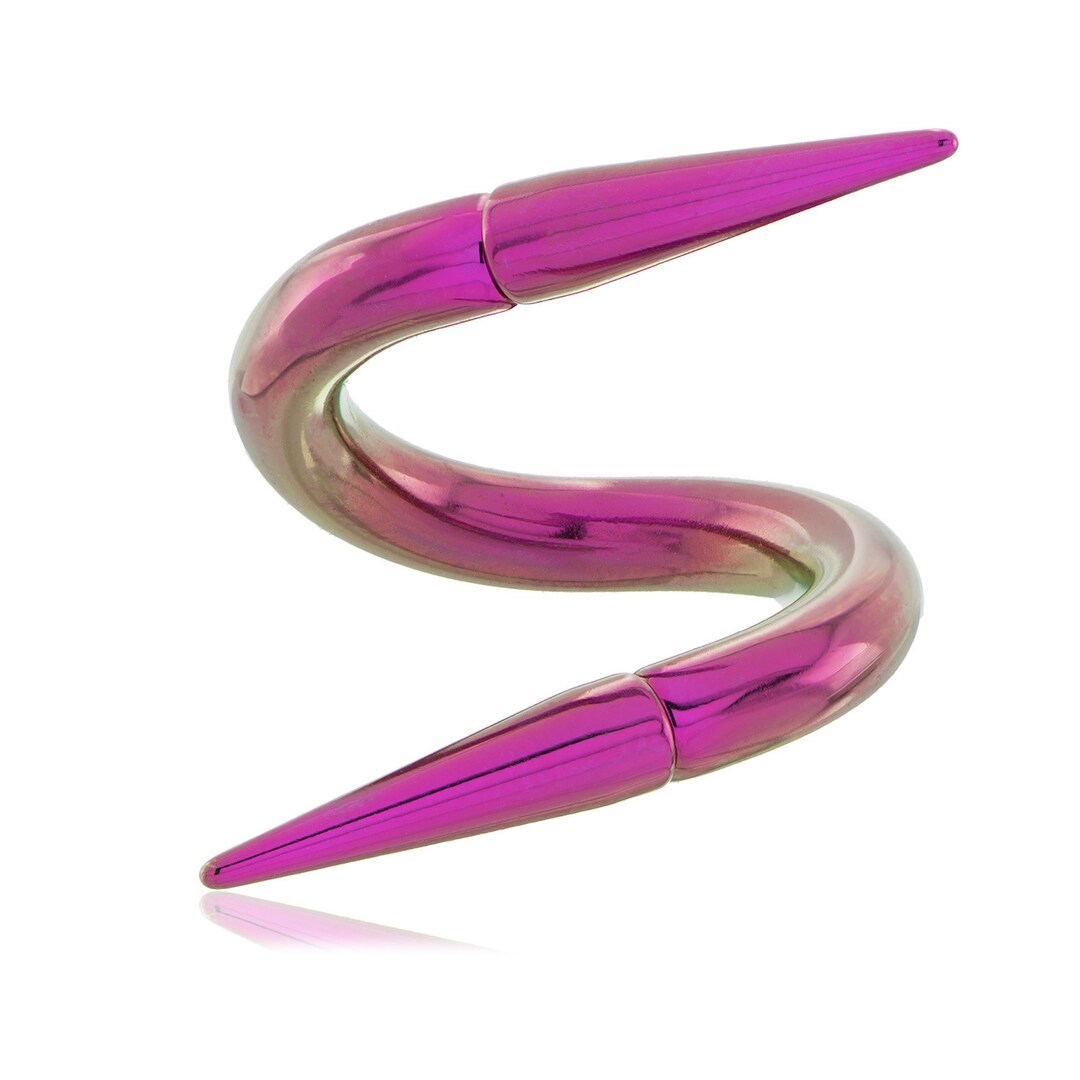Spiral Barbell Purple Surgical Steel Heavy Gauge Large Twister ...