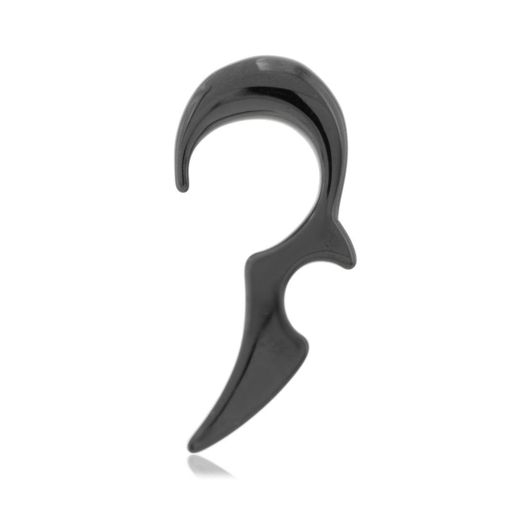 Blade Style Claw Talon PVD Black Cast Surgical Steel Ear Hanger Spiral ...