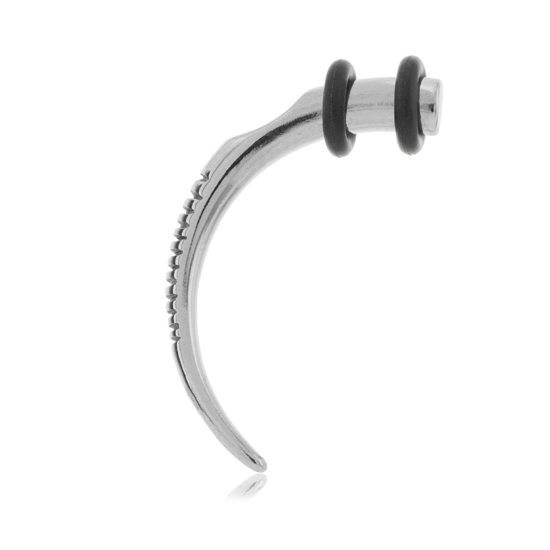 Tapered Tribal Claw Talon Cast Surgical Steel Ear Hanger Spiral Plug ...