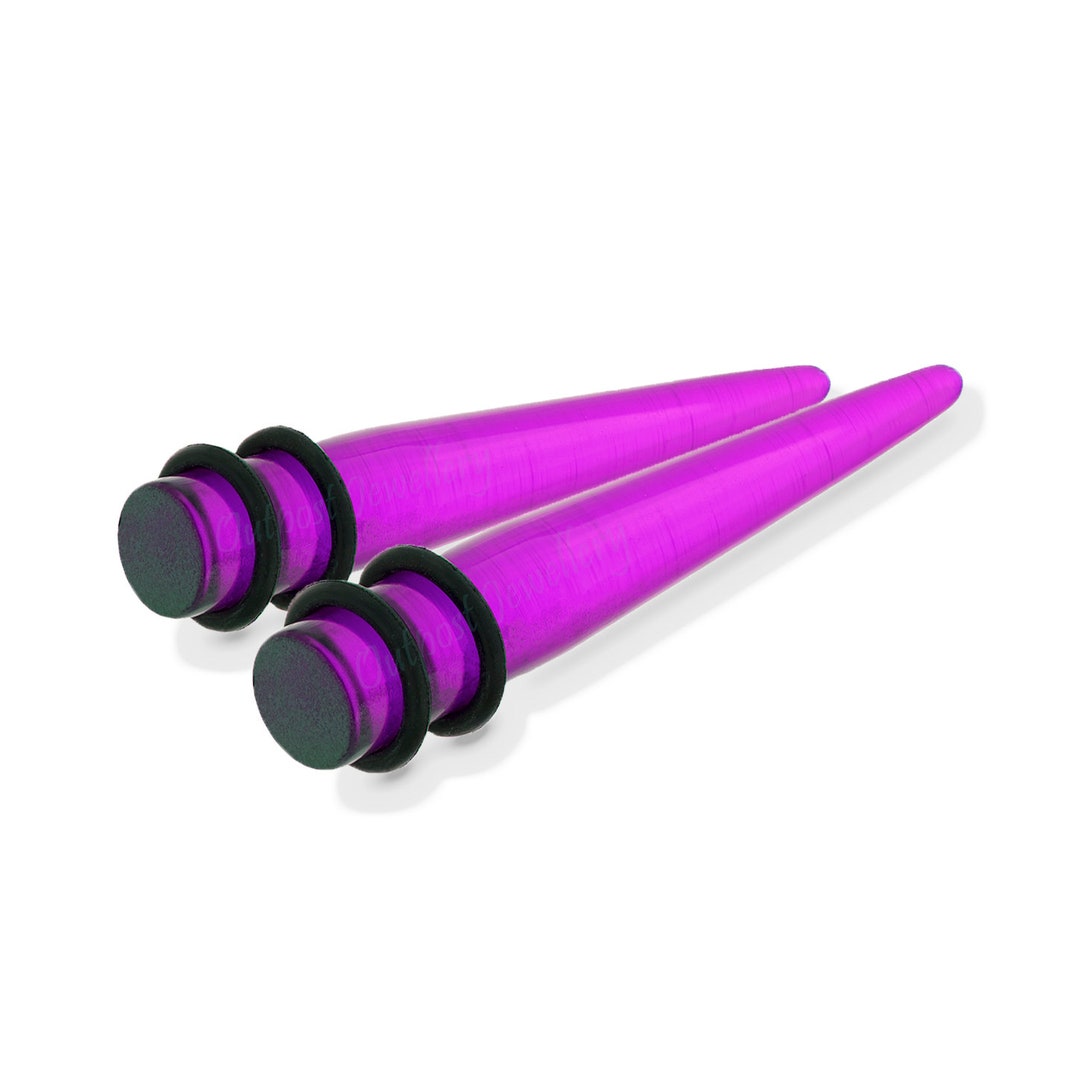 Purple Ear Stretcher Taper Gauge Expander Striaght Spike Plug for ...