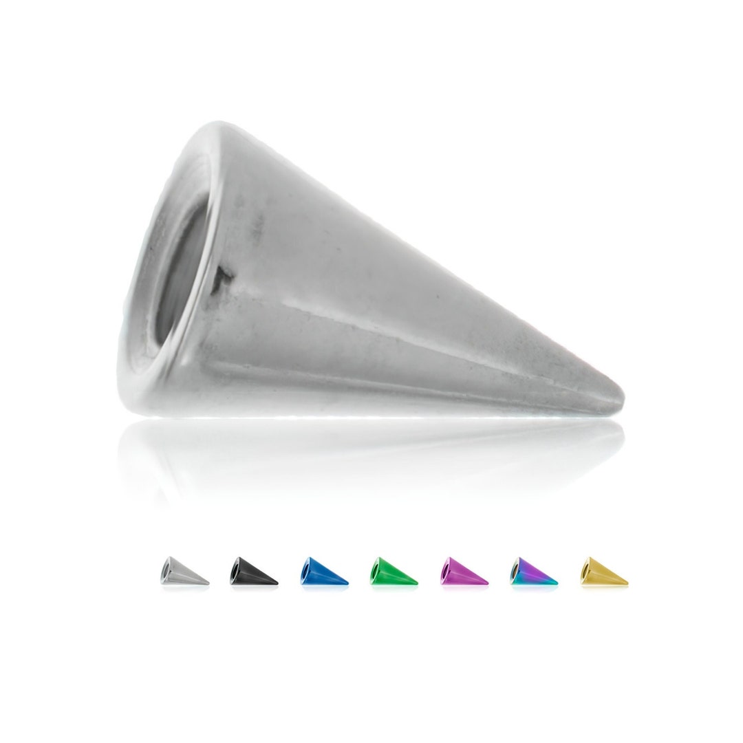1.6mm 14g Replacement Cone Spike Ball for Externally Threaded Piercing ...