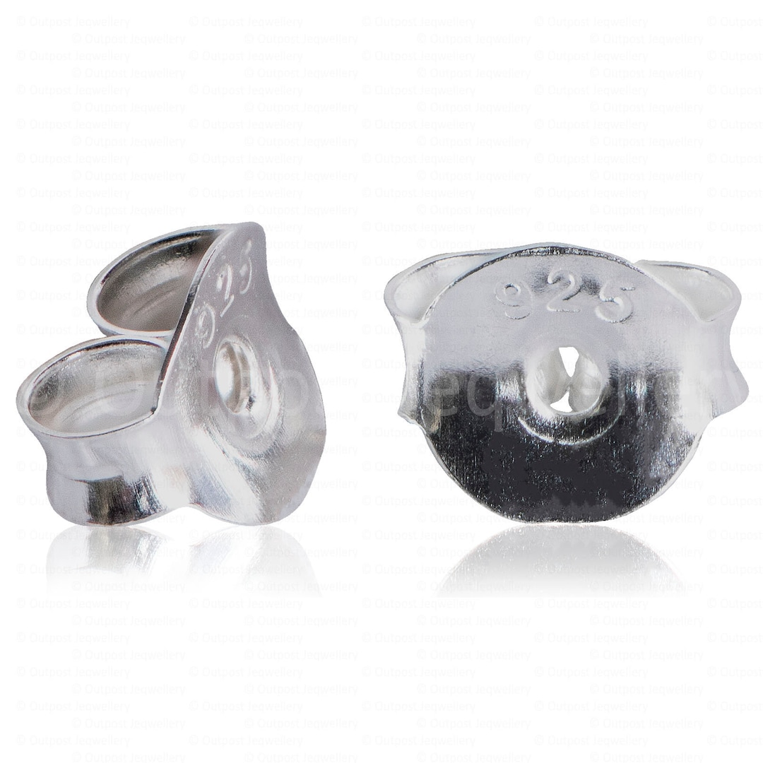Spare Earring Butterfly Backs for Silver Stud Earrings Real Solid 925 ...