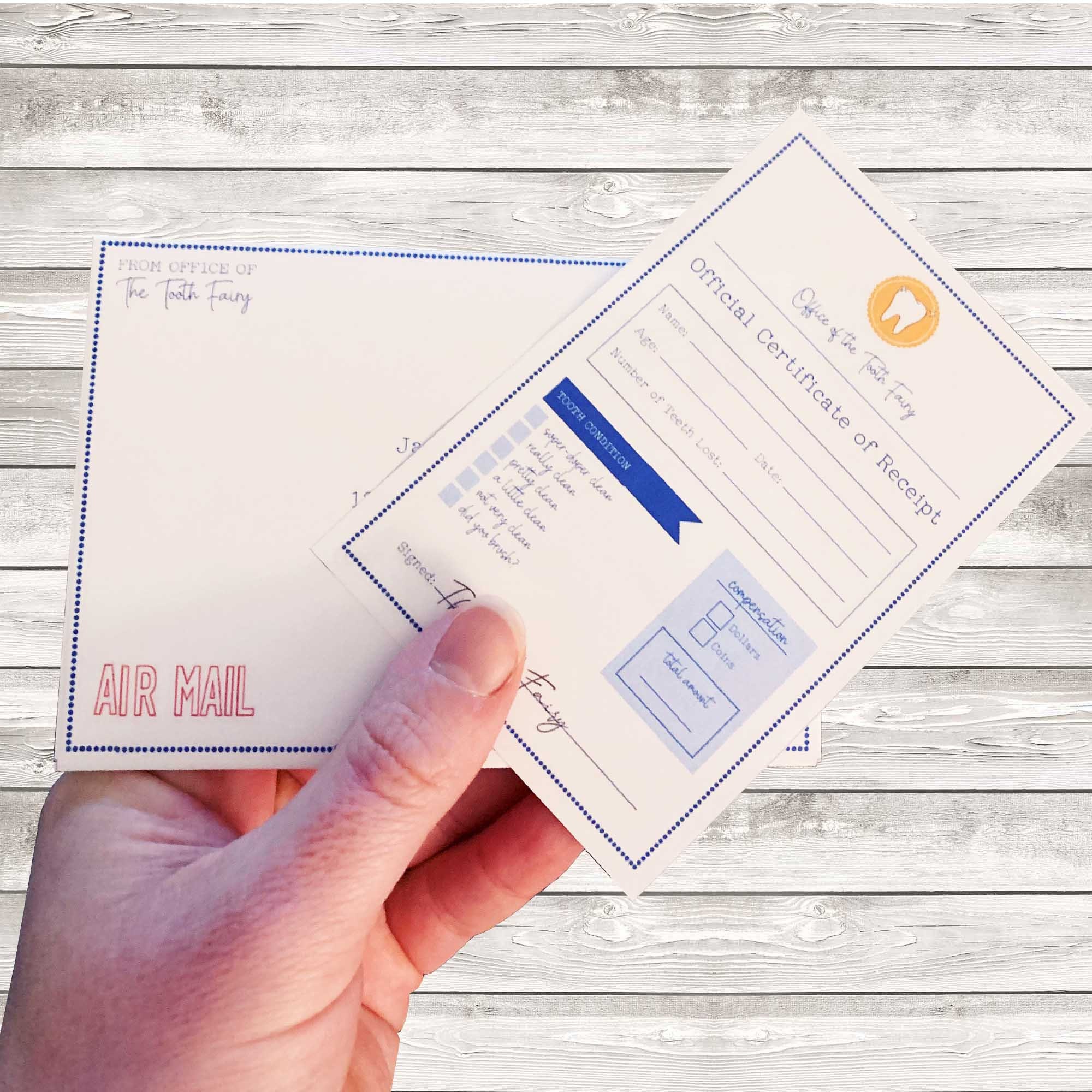 Printable Tooth Fairy Receipt - Lost Tooth Report - First Tooth Lost ...