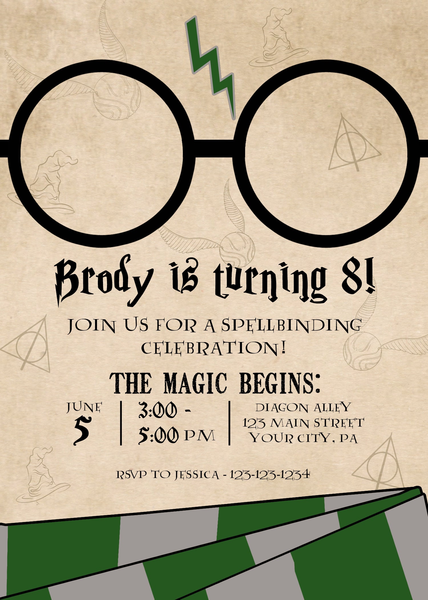 Printable Wizard Birthday Invitation Magical Birthday 5x7 - Etsy