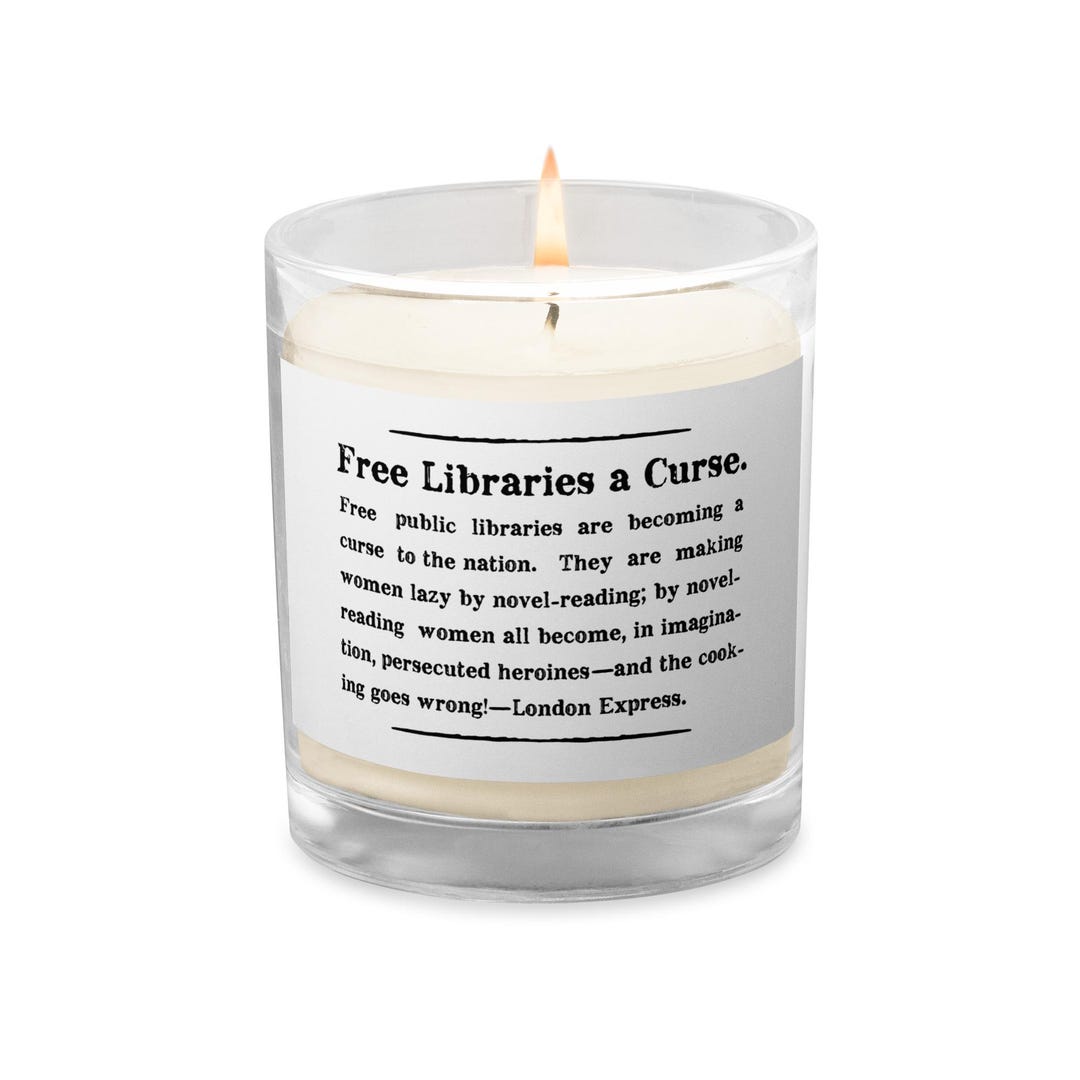 Libraries a Curse Candle - Gift for Librarian - Book Club Favor - Funny ...