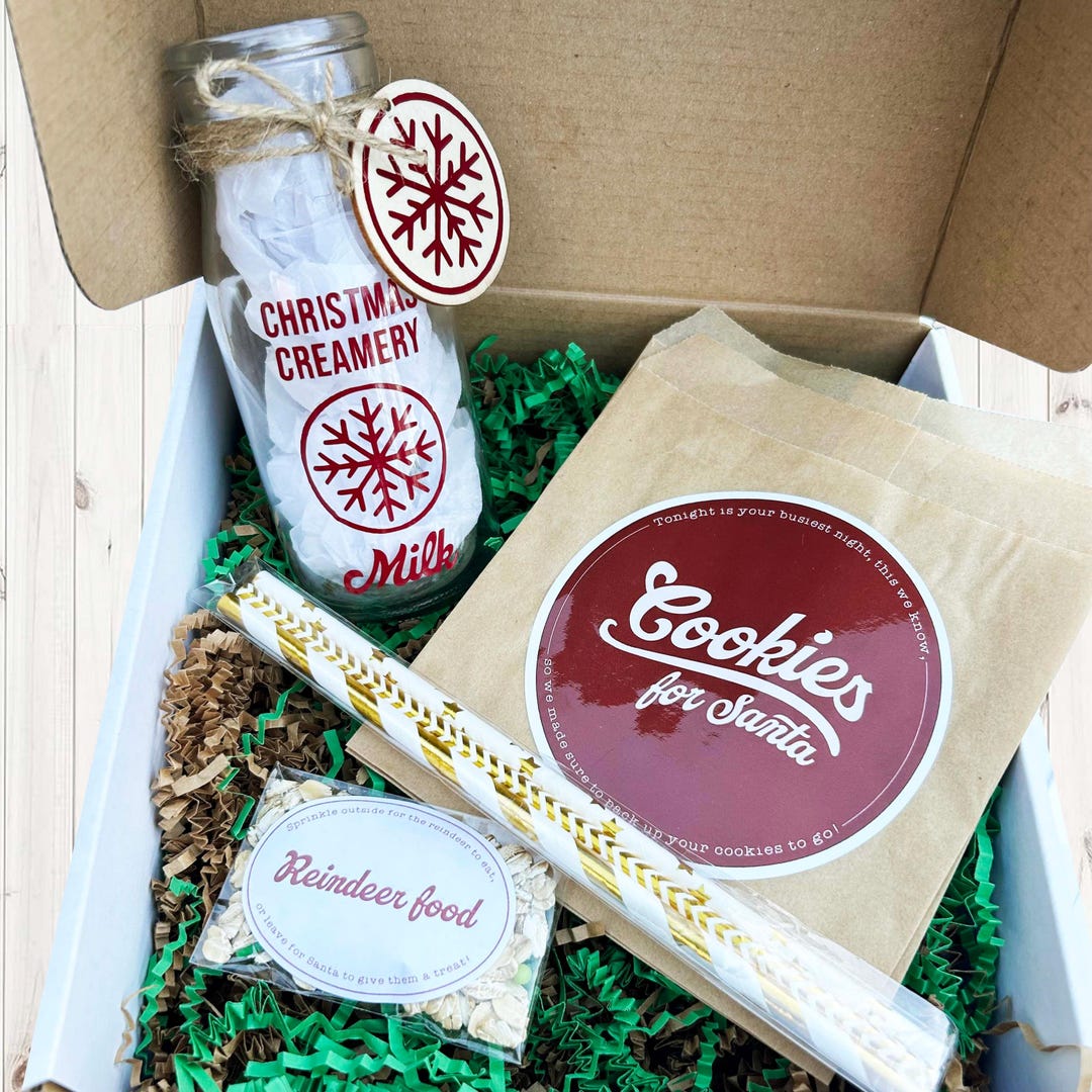 Santa’s Milk & Cookies To-go Bags - Christmas Cookie To-go Bags, Santa ...