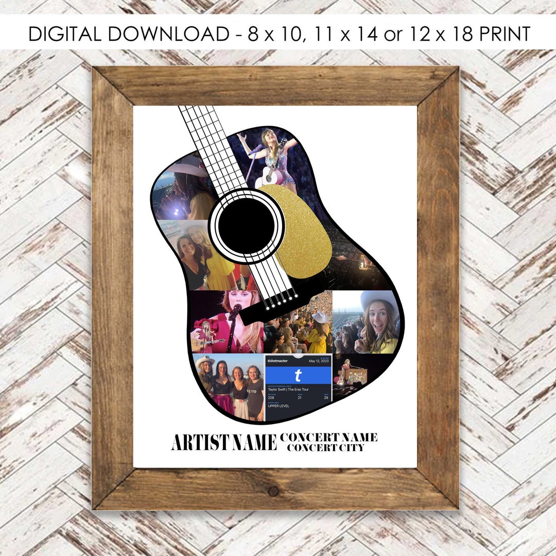 PRINTABLE Custom Commemorative Concert Photo Collage Eras Tour Photo ...