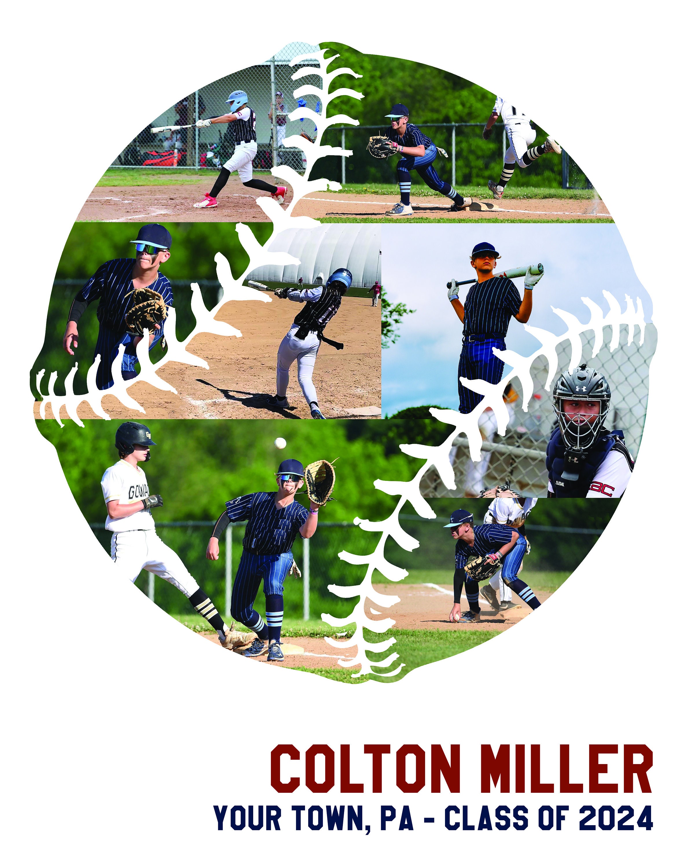 Custom Baseball Photo Collage | Senior Night | Coach Gift | Softball ...