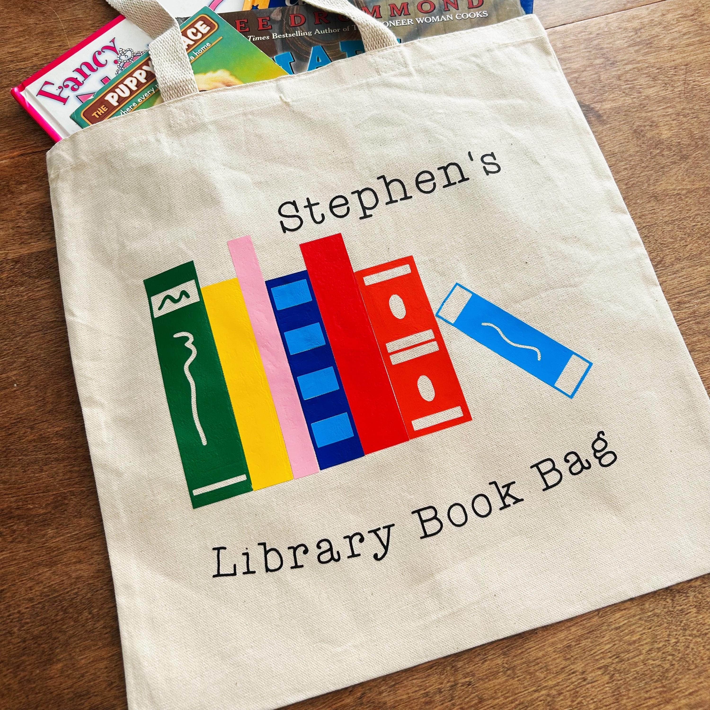 Kids Library Book Tote Bag | Children’s Book Gift | Kids Canvas Tote ...