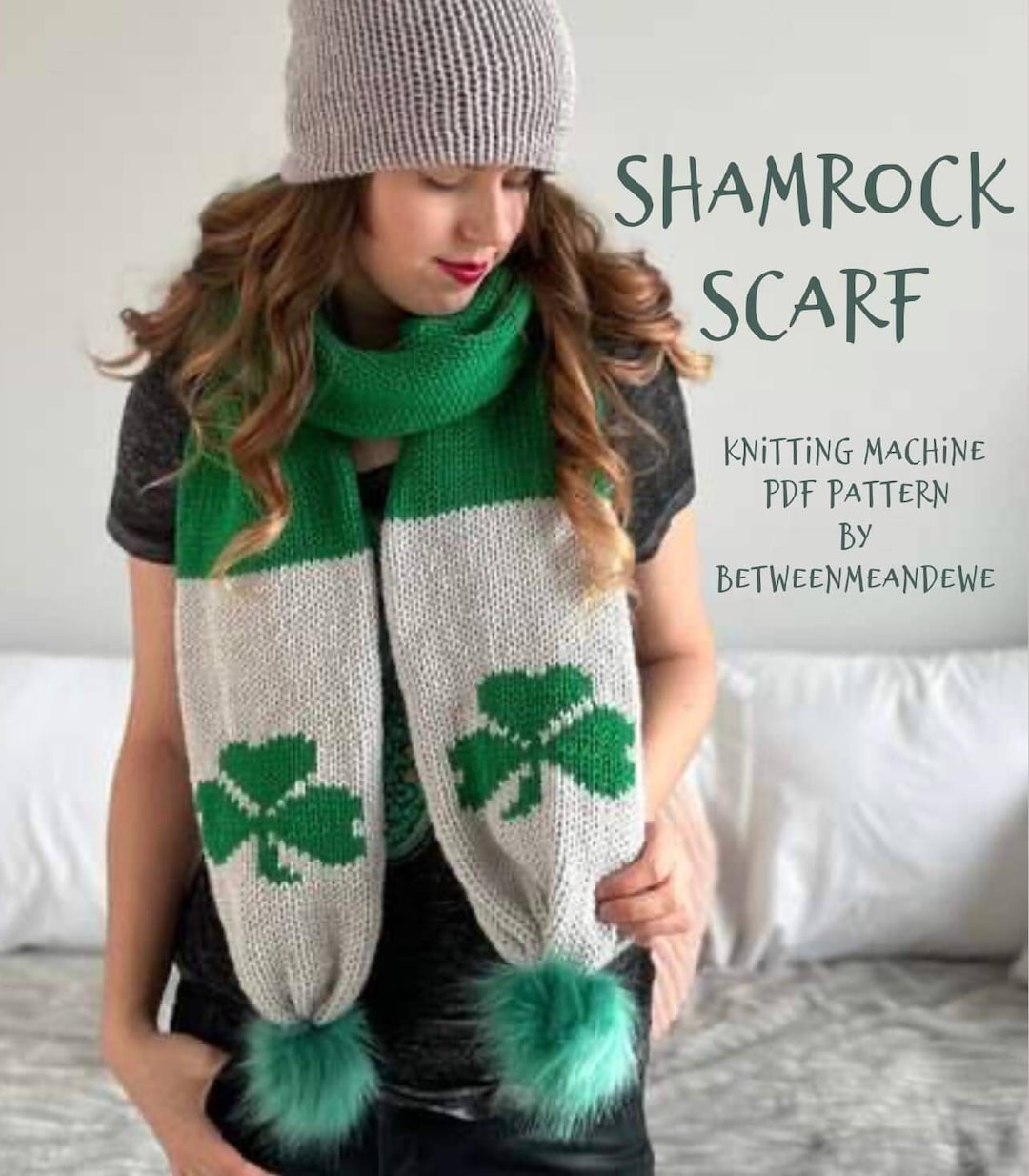 Shamrock Scarf - Sentro/addi Circular Knitting Machine Pattern PDF - Etsy