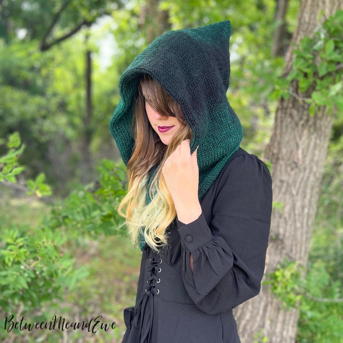 Elvira Hooded Cowl - Sentro/addi Circular Knitting Machine Pattern PDF ...