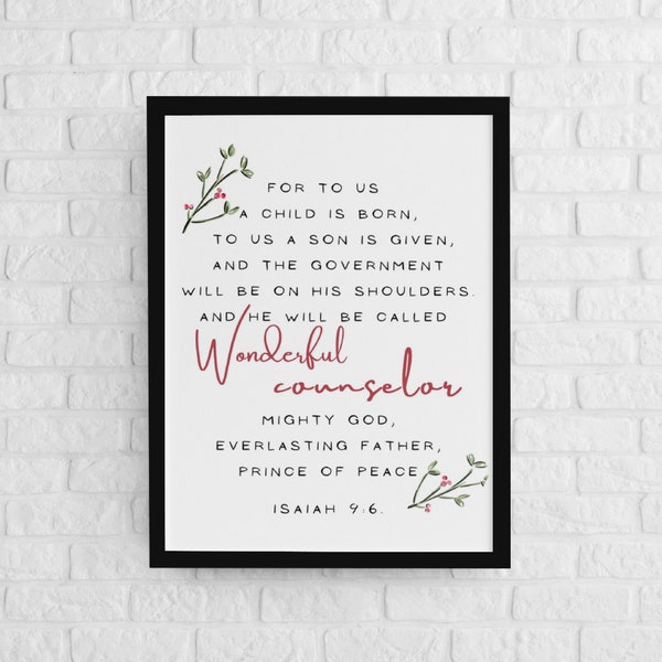 Isaiah 9 6 - Etsy