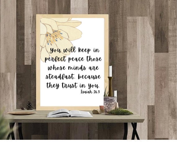 Isaiah 26:3 Bible Based Printable, I Will Keep Him in Perfect Peace ...