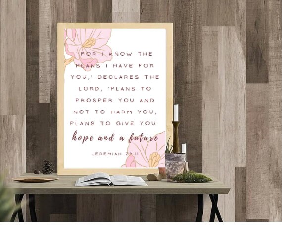 Jeremiah 29:11, I Know the Plans I Have for You, Bible Based Printable ...