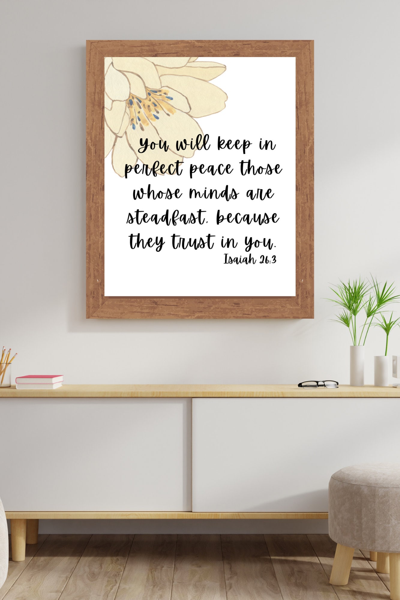 Isaiah 26:3 Bible Based Printable, I Will Keep Him in Perfect Peace ...