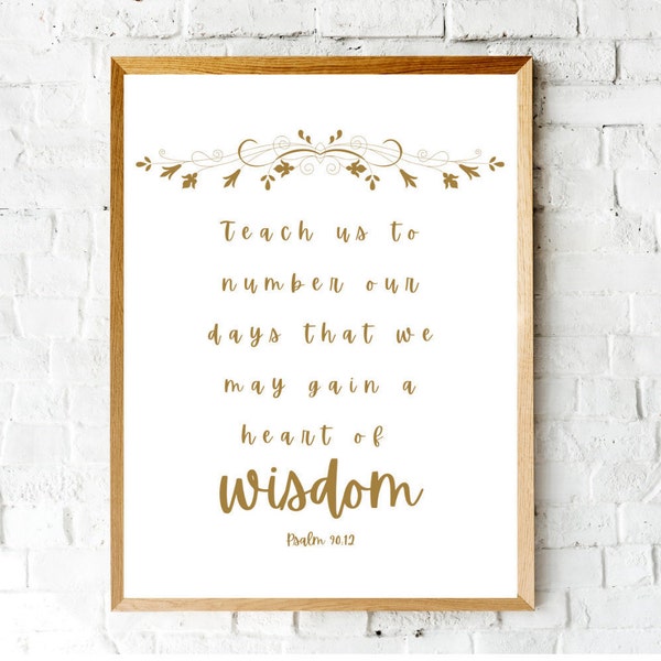 Psalm 90 12 - Etsy