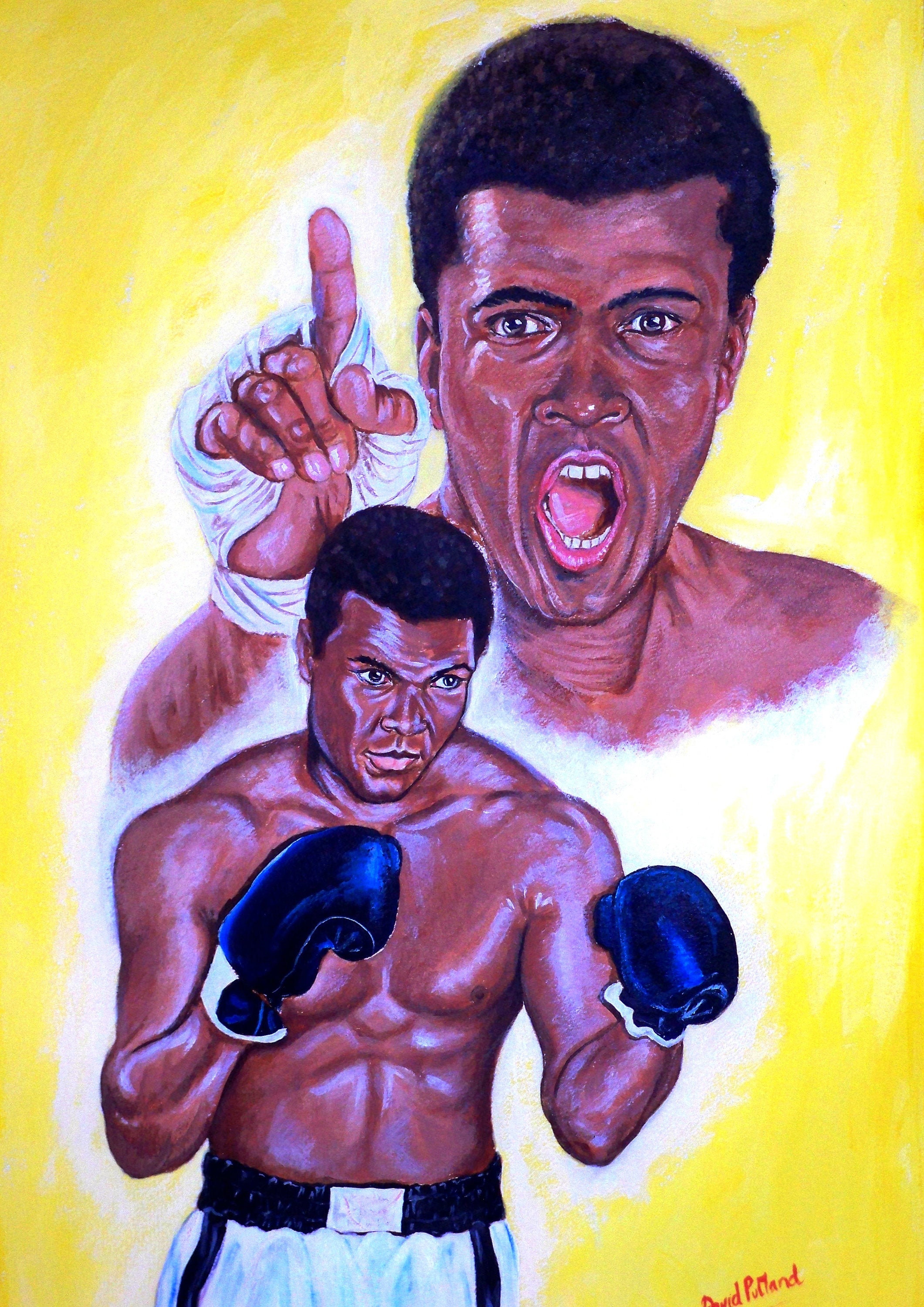 Ali el Más Grande Muhammad Ali Arte del Boxeo Leyendas del - Etsy España