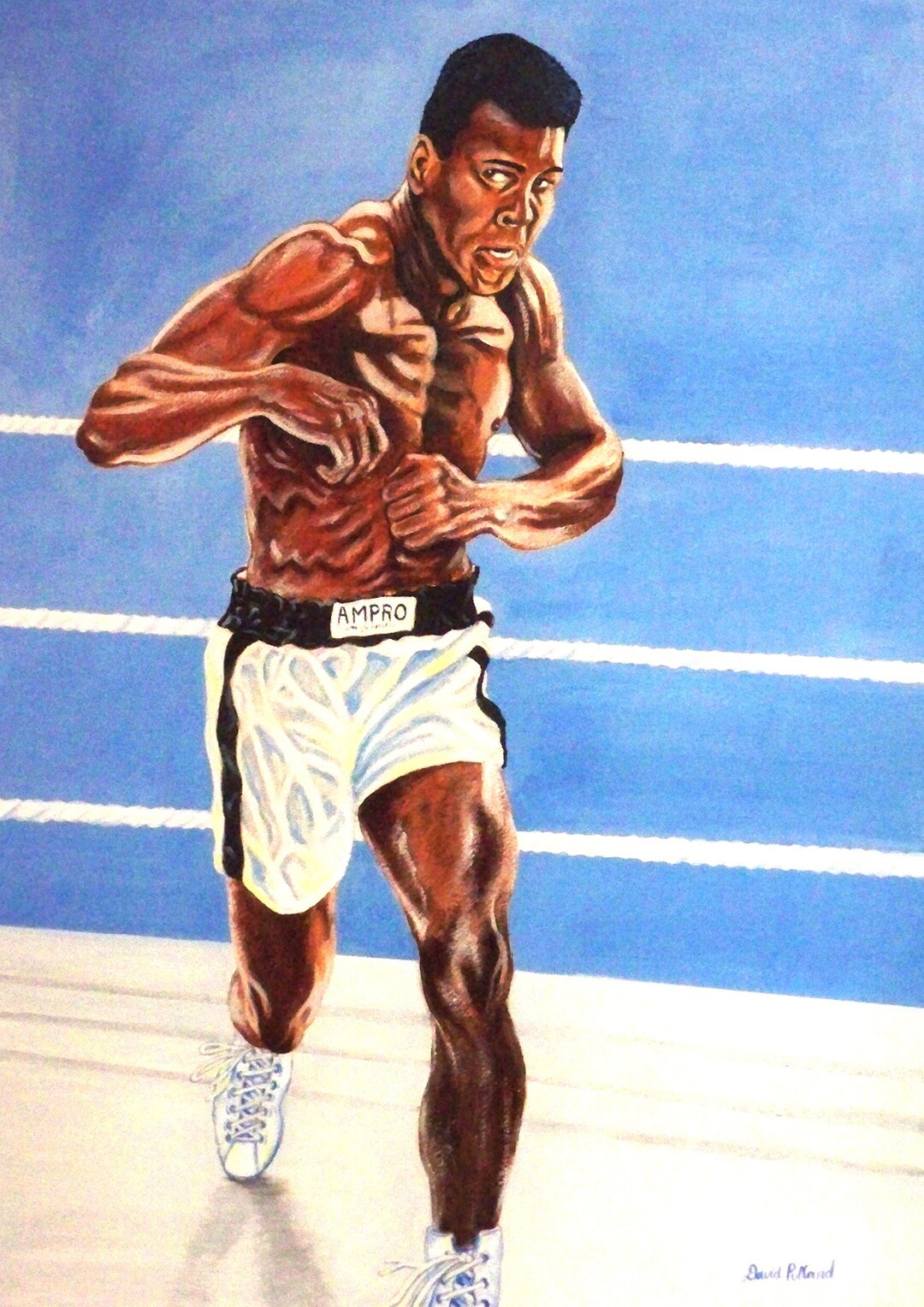 Muhammad Ali Training, Boxing Art, Legends of Sport, Original Painting ...