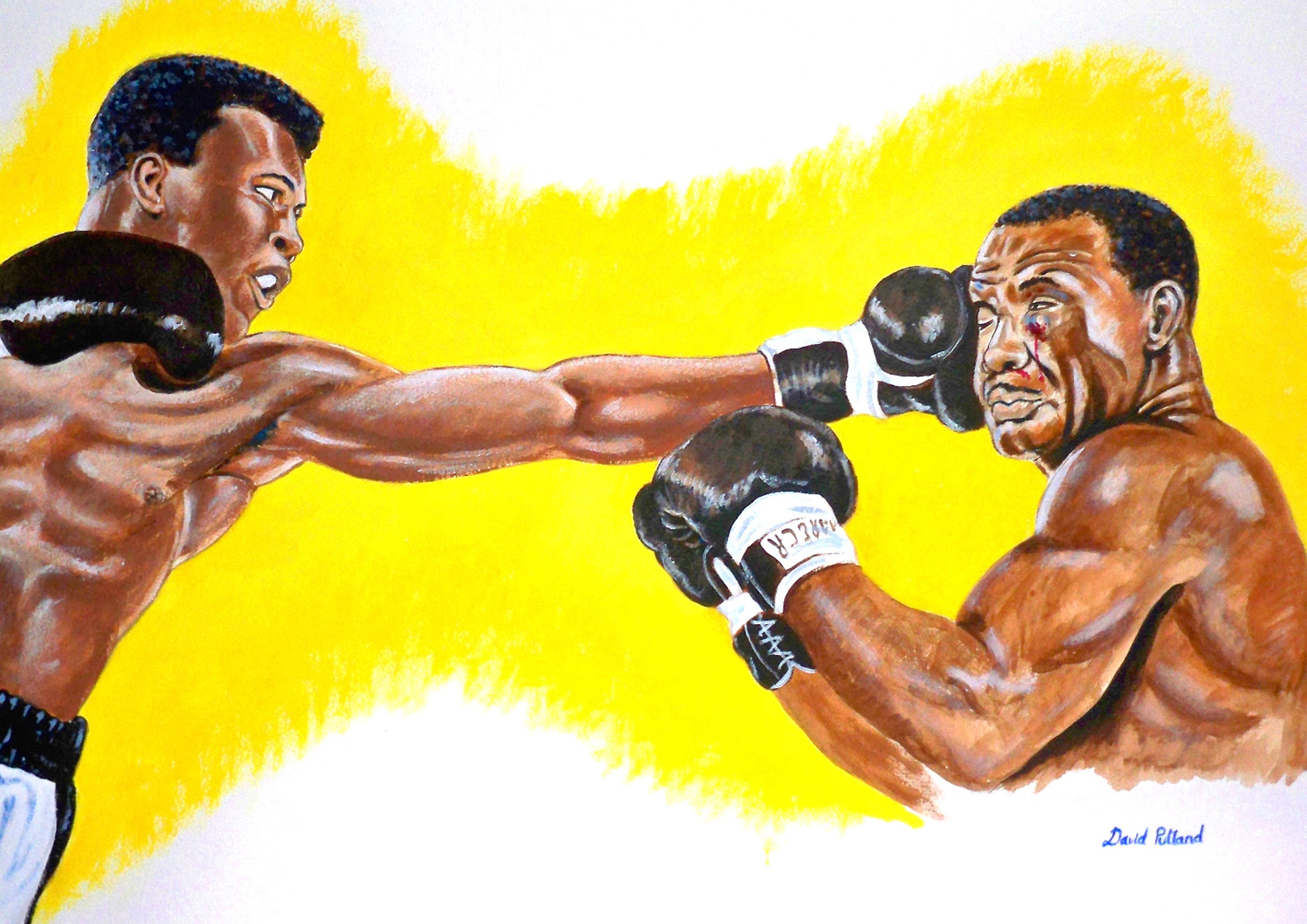 Clay V Liston, 1st Fight. Original Painting, 30 X 22. - Etsy