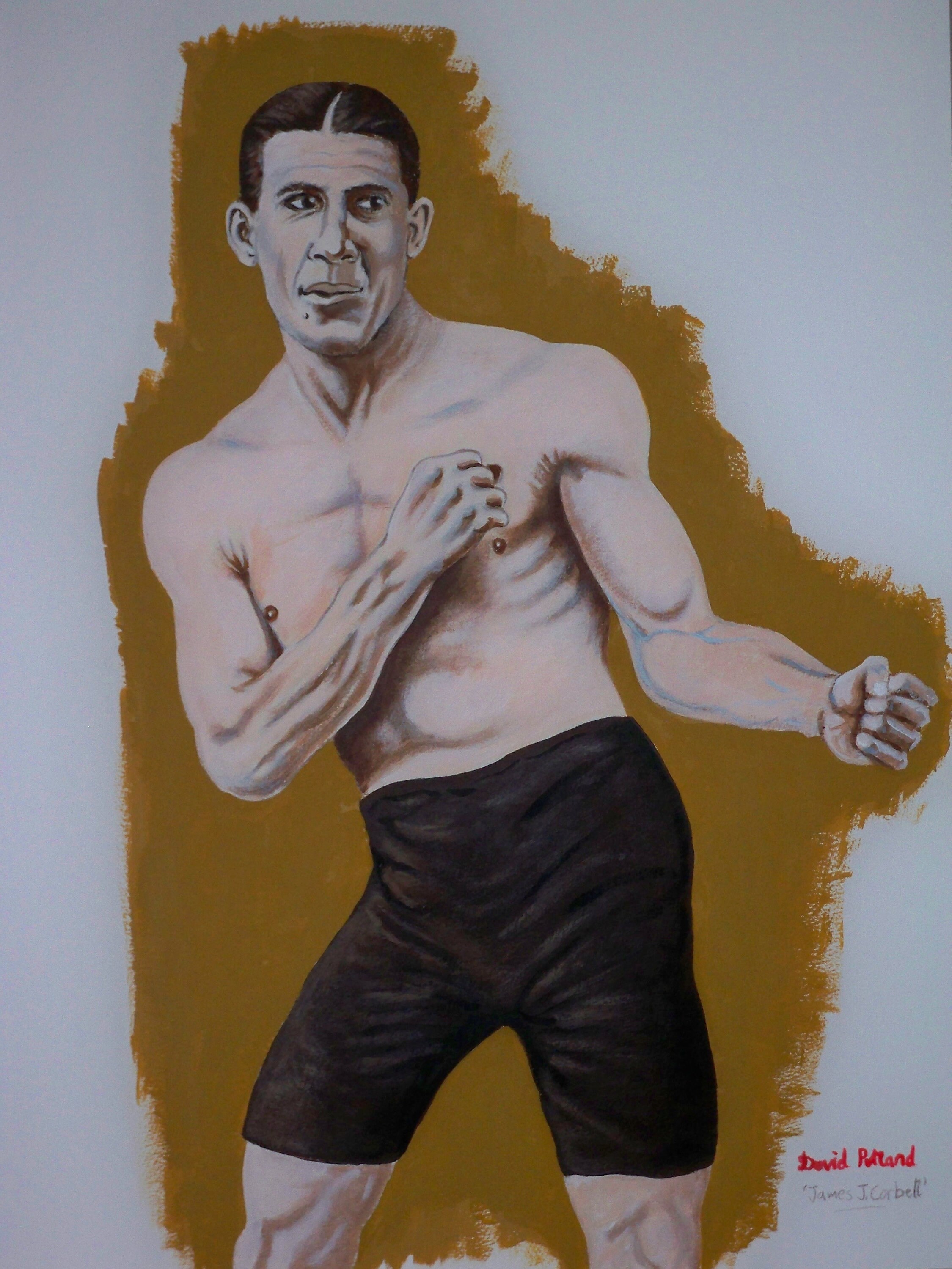 James J Corbett Original Painting in Acrylic - Etsy