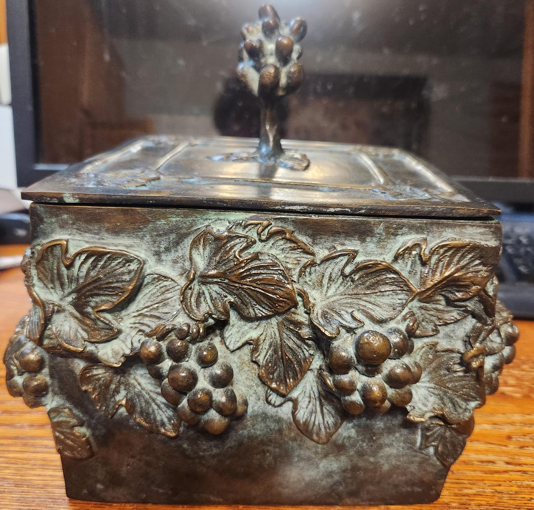 Maitland Smith Bronze Box With Lid-1970's - Etsy
