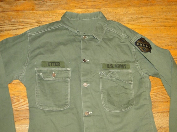 Vintage US ARMY US Militaria jacket button fly13 star - Gem