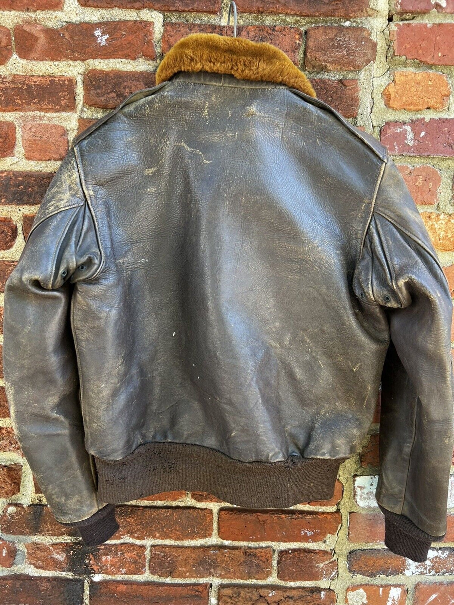 Vintage Brown Horsehide Leather Jacket Bummer A-2 G-1 Sz38-40 - Etsy