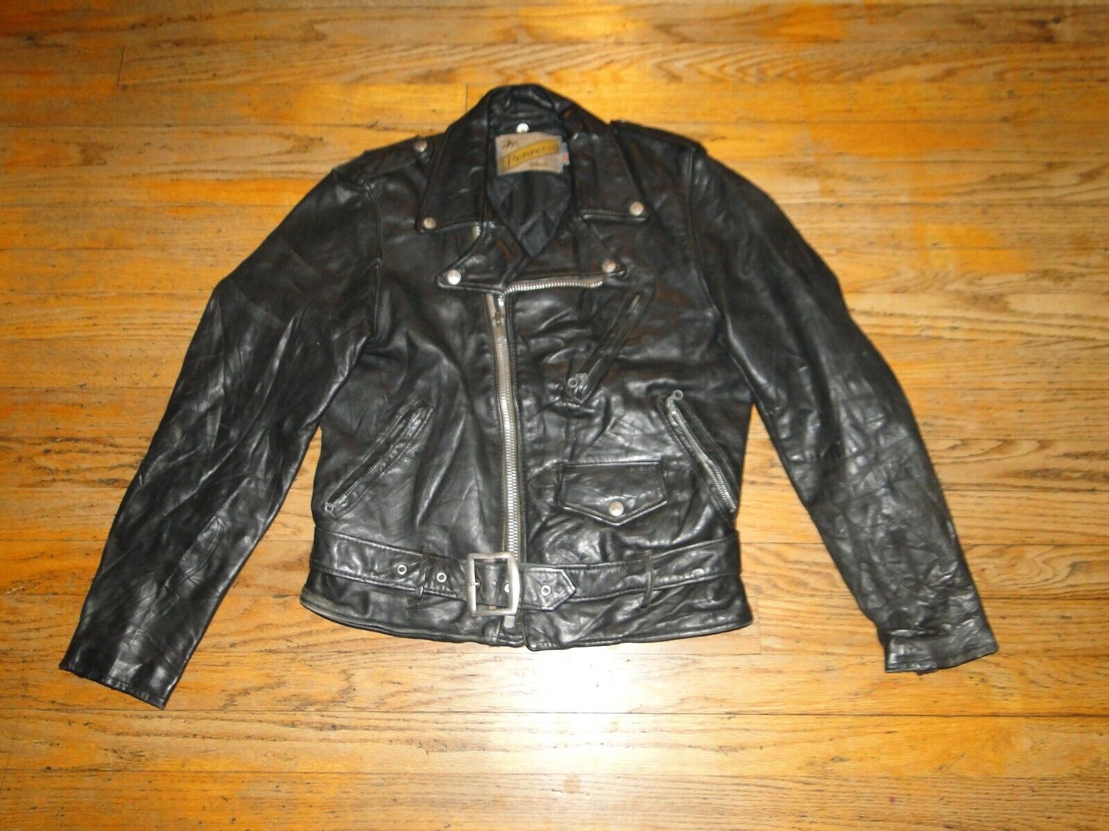 Vintage Schott Perfecto Leather Motorcycle Jacket Biker T Sz 38 - Etsy