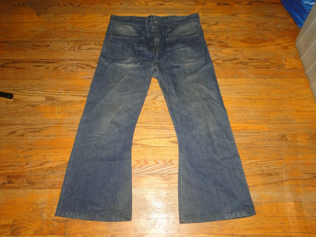 VINTAGE US NAVY Denim Jeans Sailor Dungaree Trouser Uniform W 38 X 29 ...