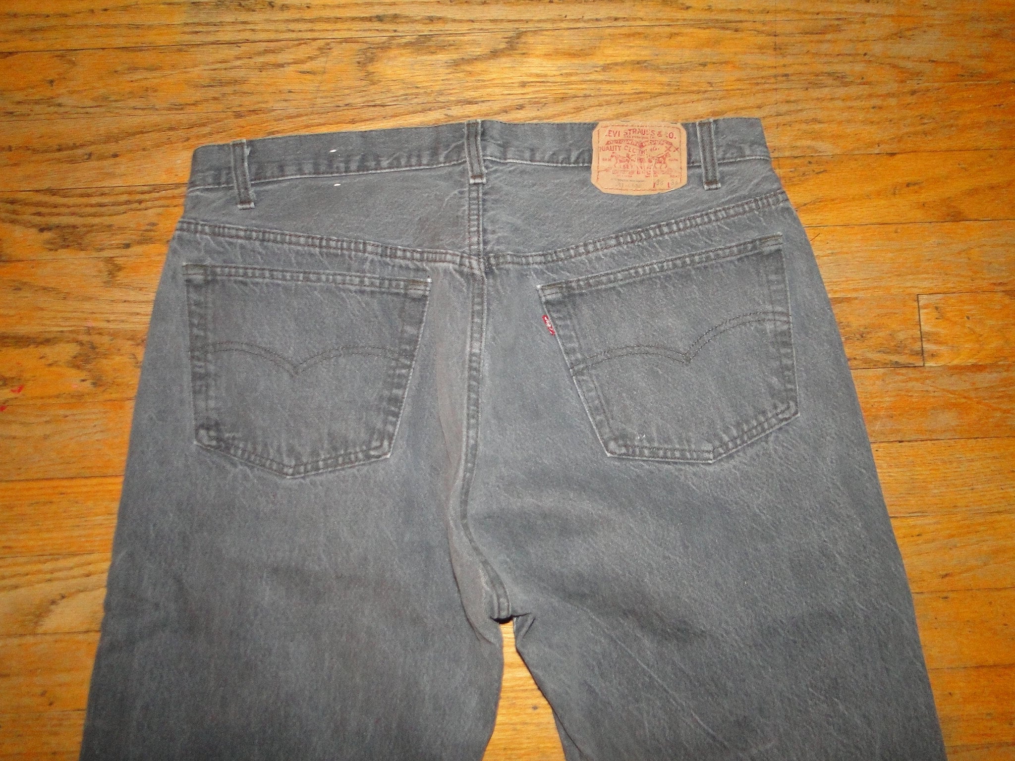VINTAGE LEVI'S 501 Black Denim Jeans Work Pant Made in USA VINTAGE LEVI'S 501 Black Denim Jeans Work Pant Made in USA