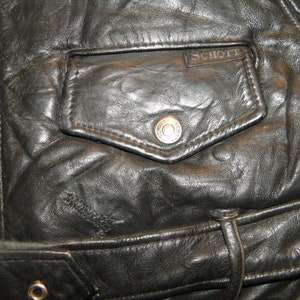 Vintage Schott Perfecto Leather Motorcycle Jacket Biker T Sz 38 - Etsy
