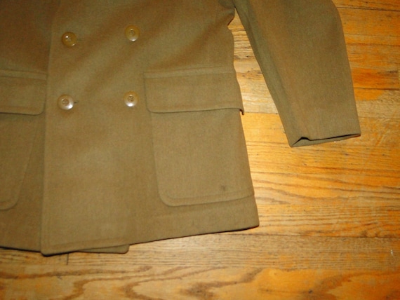 Vintage WWII 40s US ARMY Pea Coat Wool Uniform Jacket… - Gem