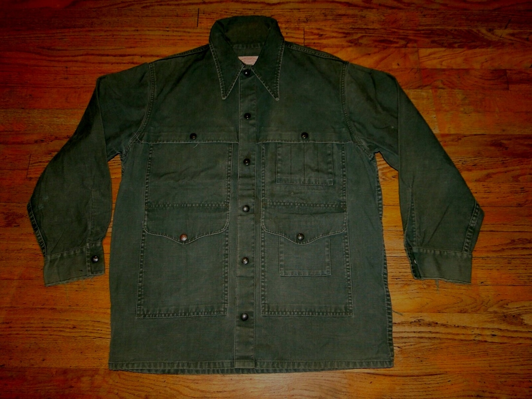 Vintage Filson Mackinaw Cruiser Jacket Cotton Green Canvas Rare Size 40 ...