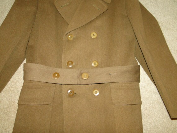 Vintage WWII 40s US ARMY Pea Coat Wool Uniform Jacket… - Gem