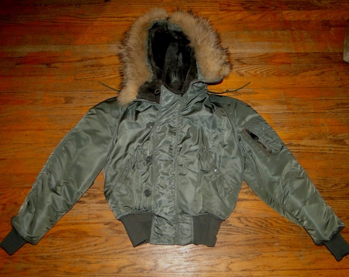 Large 70s US Air Force N-2B Bomber Jacket / Army, USAF, 1970s Vietnam War, N2B Flight Jacket ...