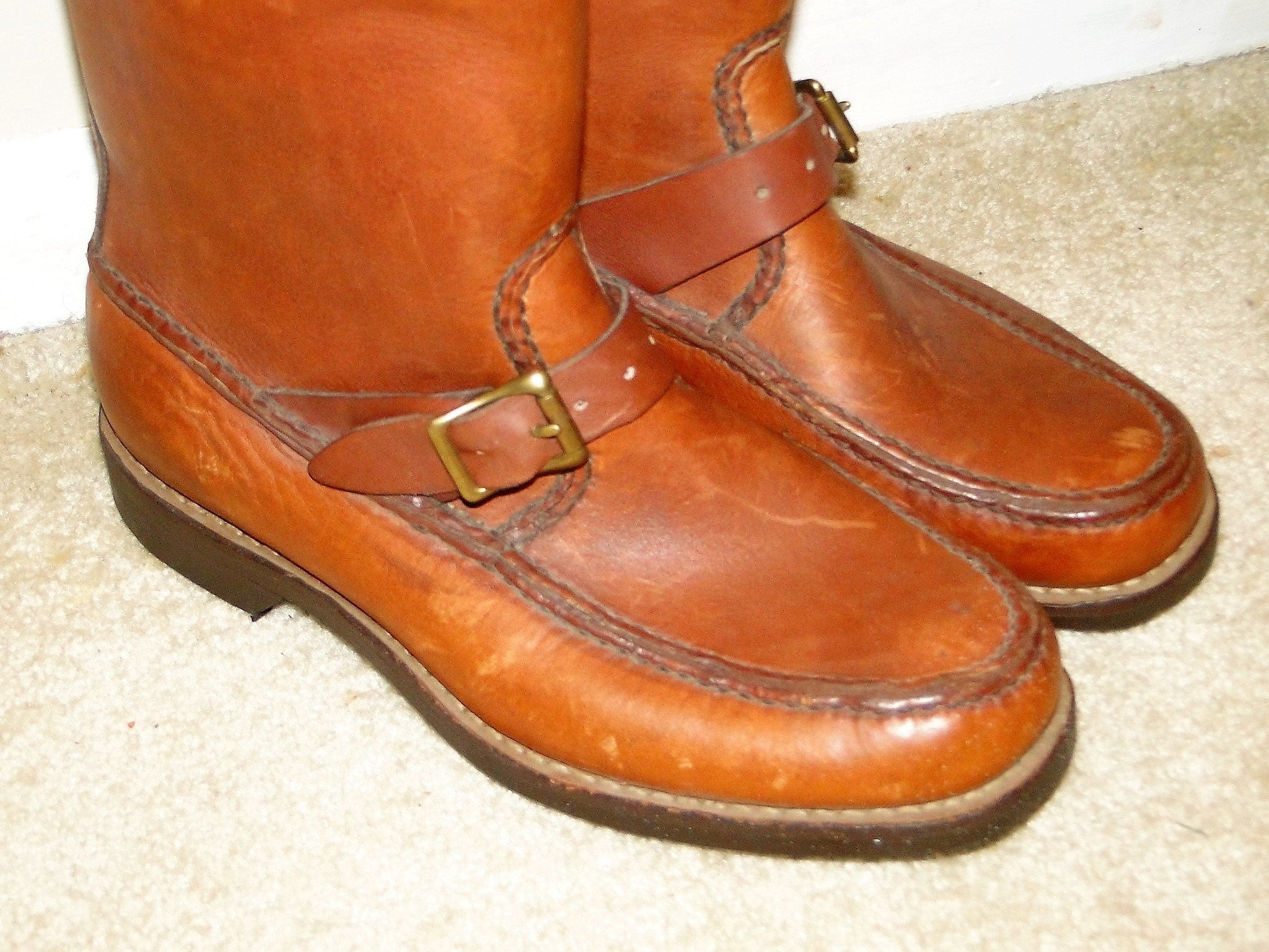 Vintage RARE Brown LEATHER Snake Boot Never Worm Sz 11E E - Etsy