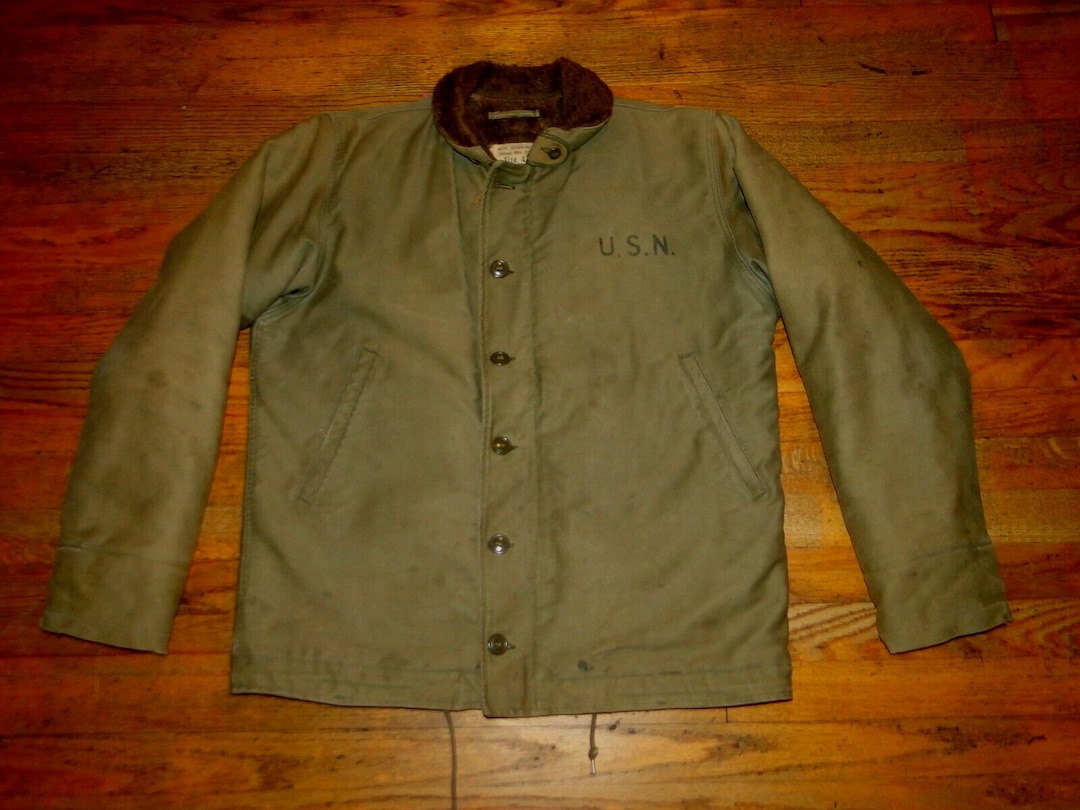 Vintage Original WWII Us Navy N-1 Deck Jacket Sz 42 - Etsy