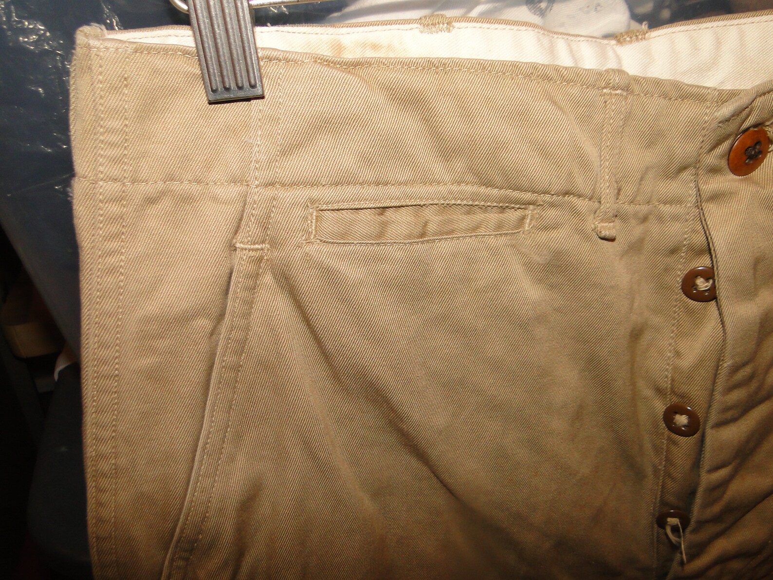 Vintage USMC US Military Uniform Trousers Chino Pant Button Fly WWII Sz ...