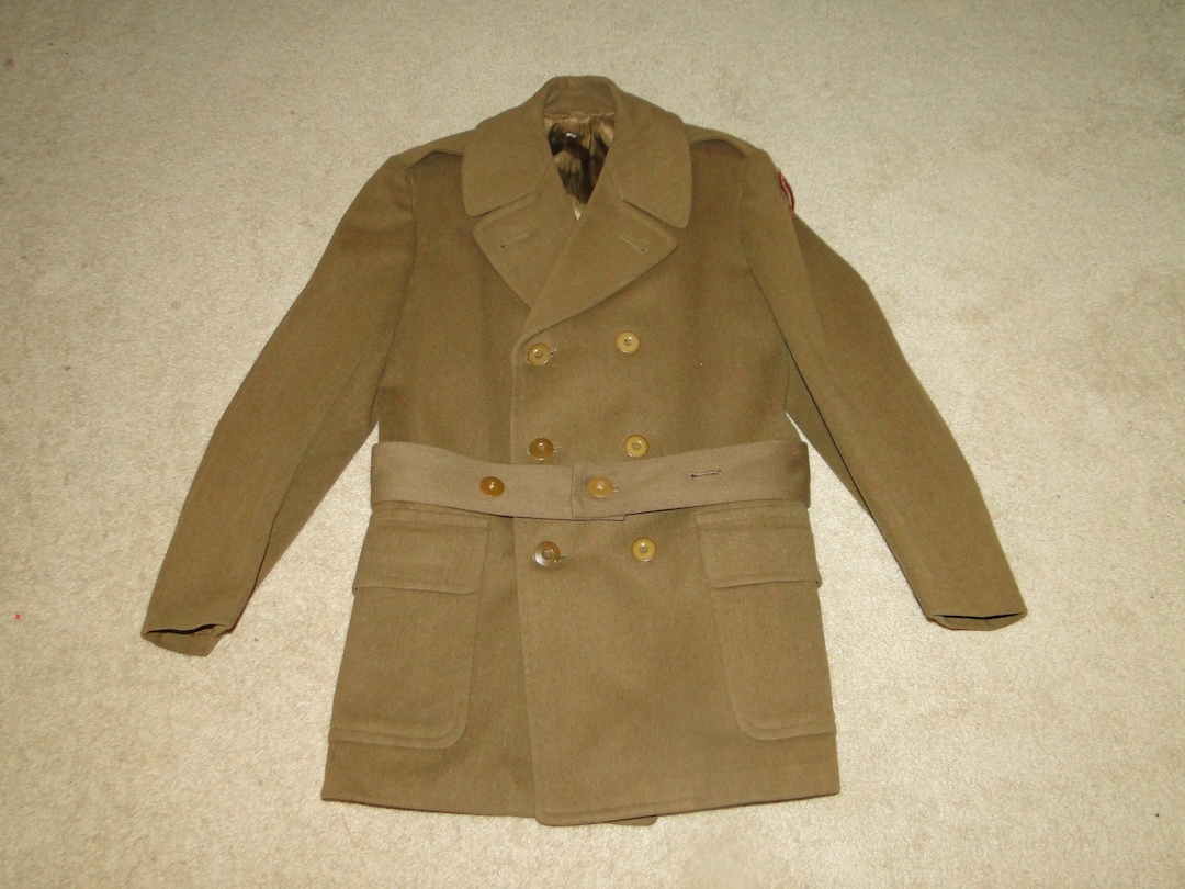 Vintage WWII 40s US ARMY Pea Coat Wool Uniform Jacket 40 - Etsy