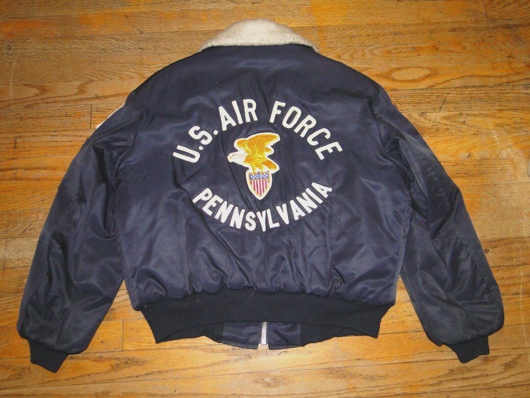 Vintage B 15 Jacket Bummer US AIR FORCE Sz M - Etsy