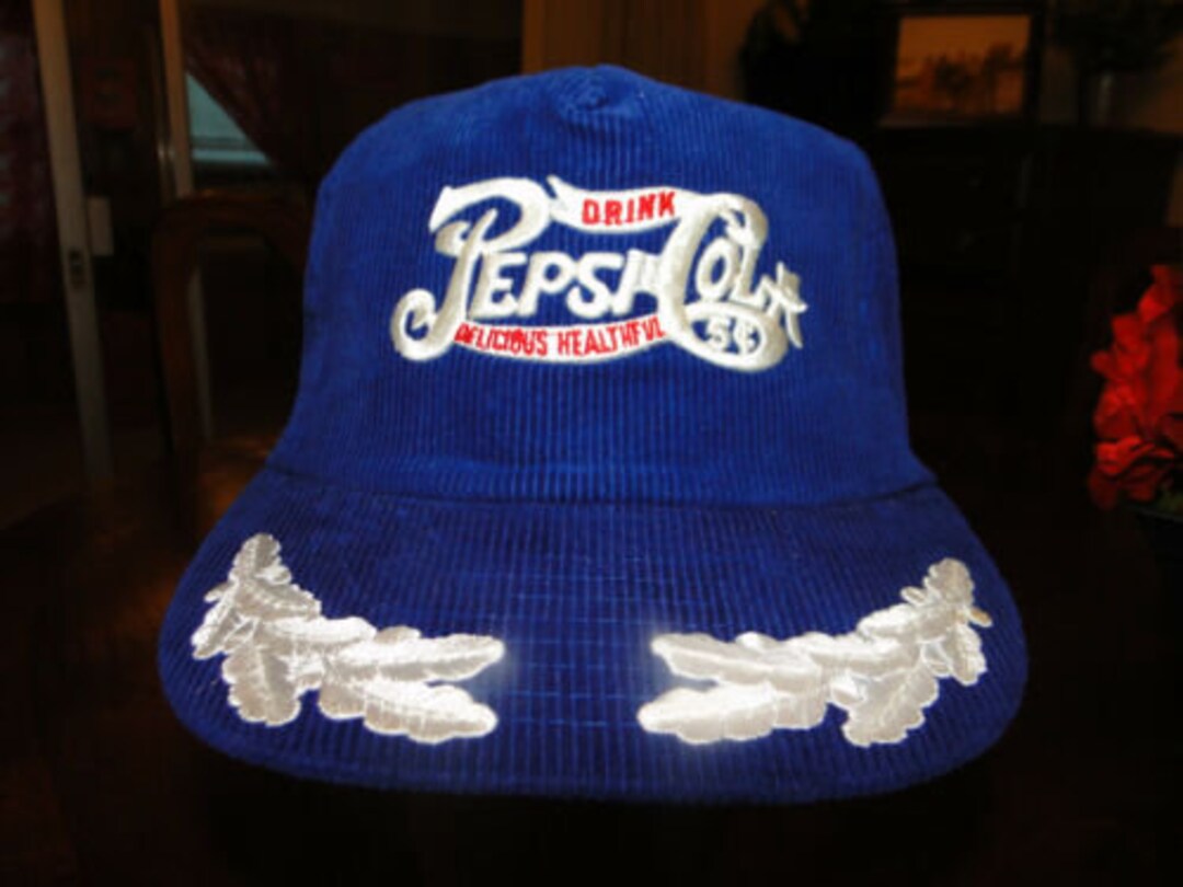 Vintage PEPSI COLA Corduroy Trucker Hat Cap - Etsy
