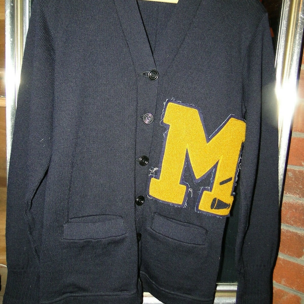 Michigan Wolverines Letterman Jacket - Etsy