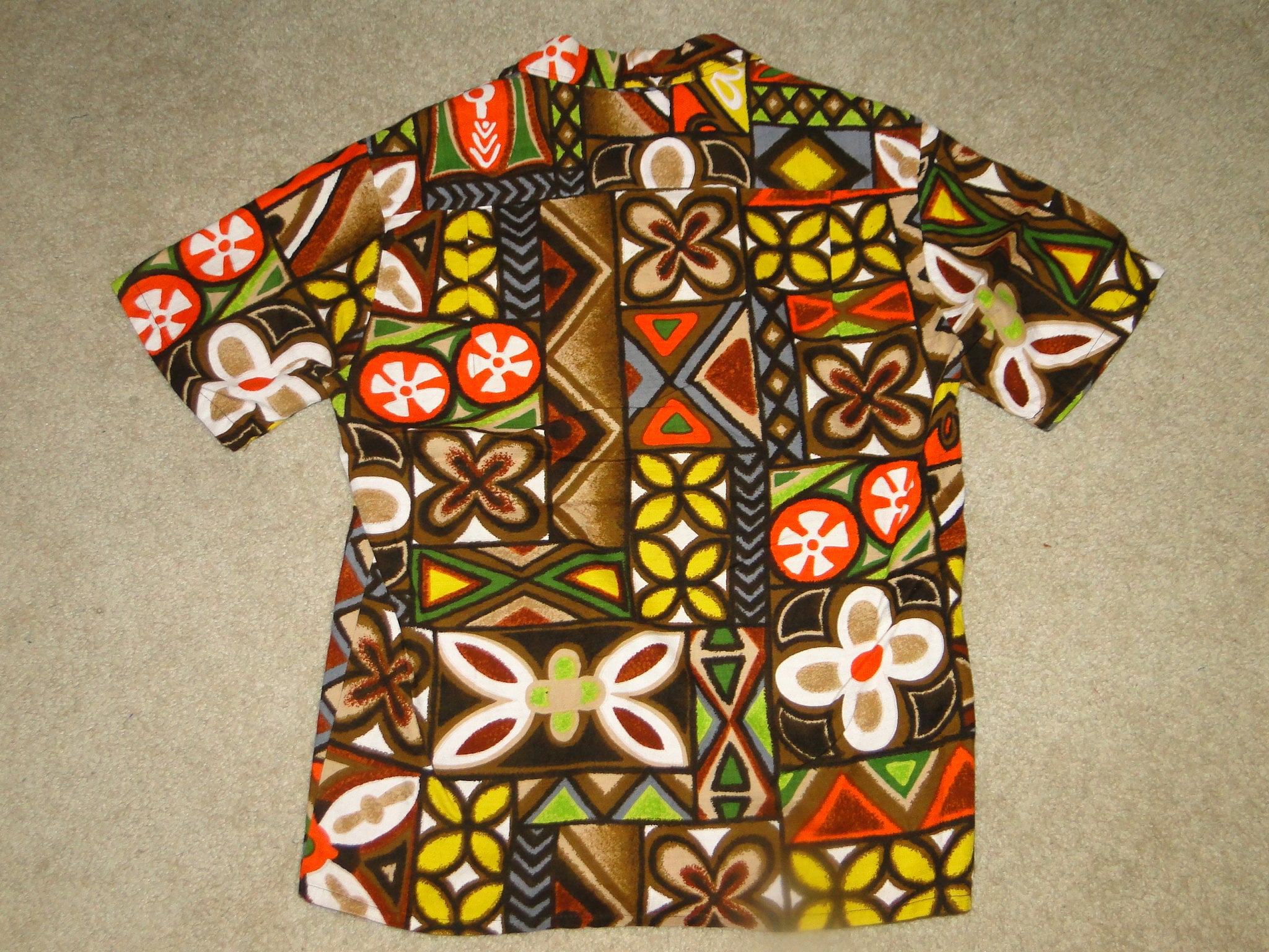 VINTAGE MEN'S HAWAIIAN Shirt Cotton Rockabilly 60s Sz M - Etsy
